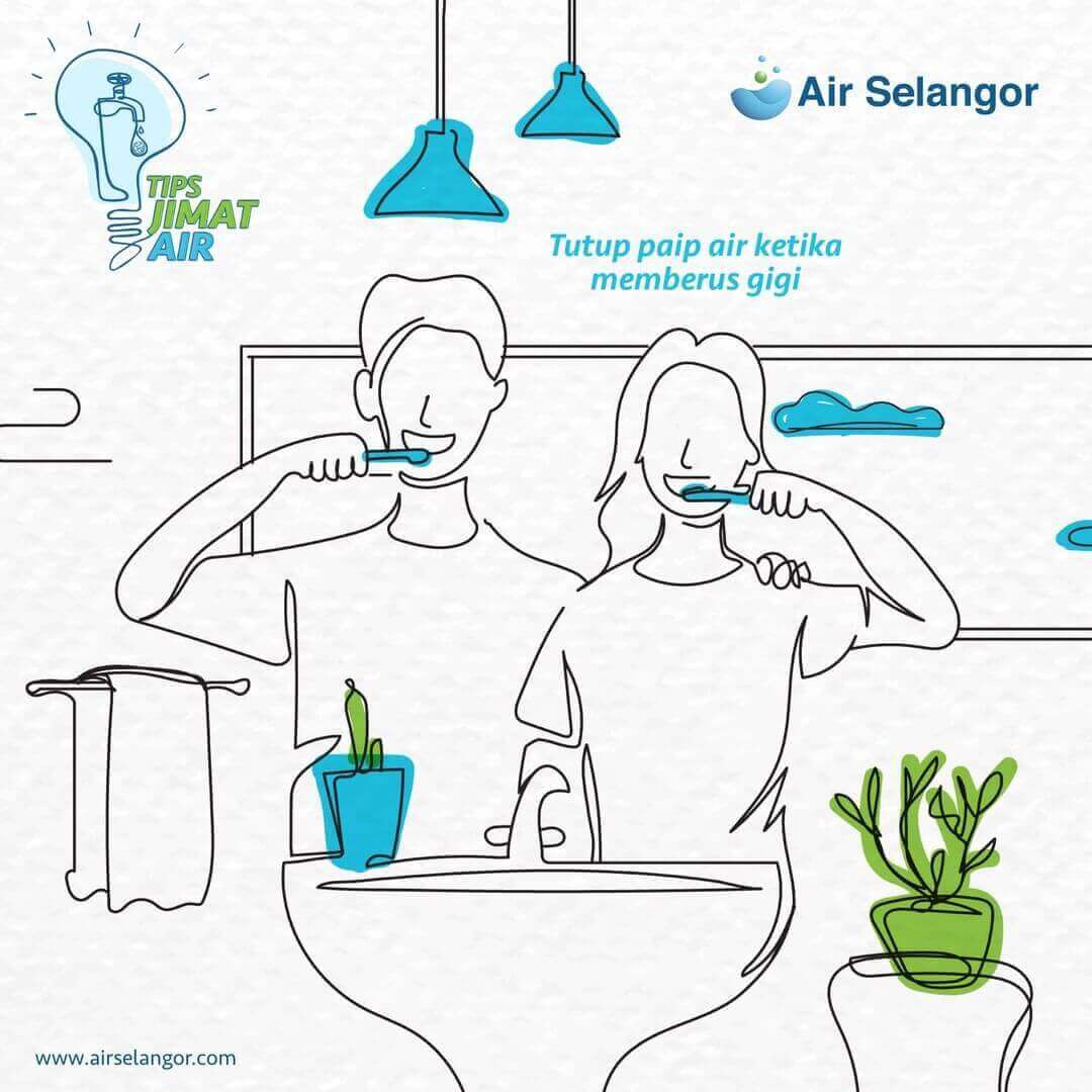 Tip Jimat Air: Tutup Paip Ketika Memberus Gigi - Hydro Hub | Air Selangor