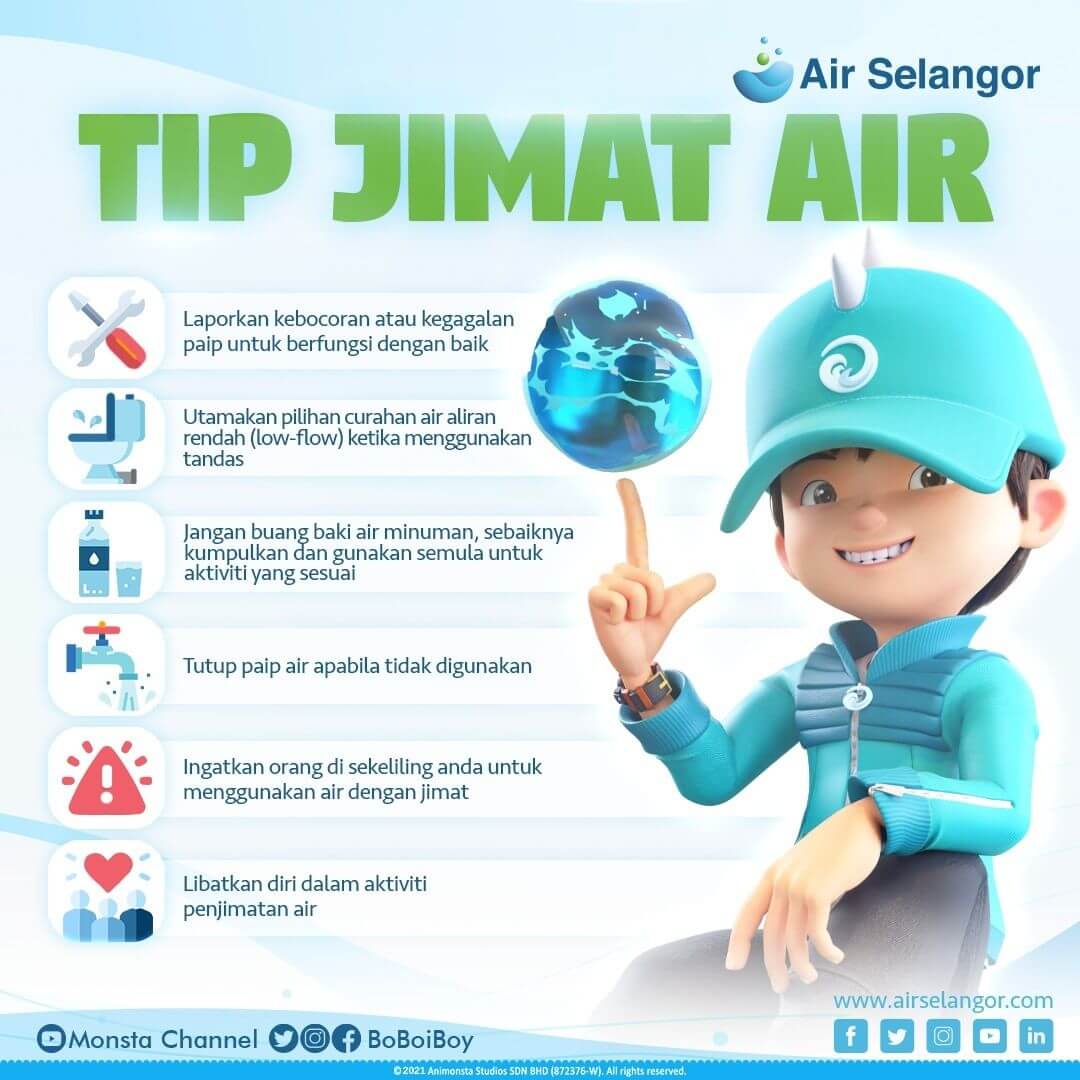 Tip Jimat Air dari BoBoiBoy Air - 16 March 2022 - Hydro Hub | Air Selangor