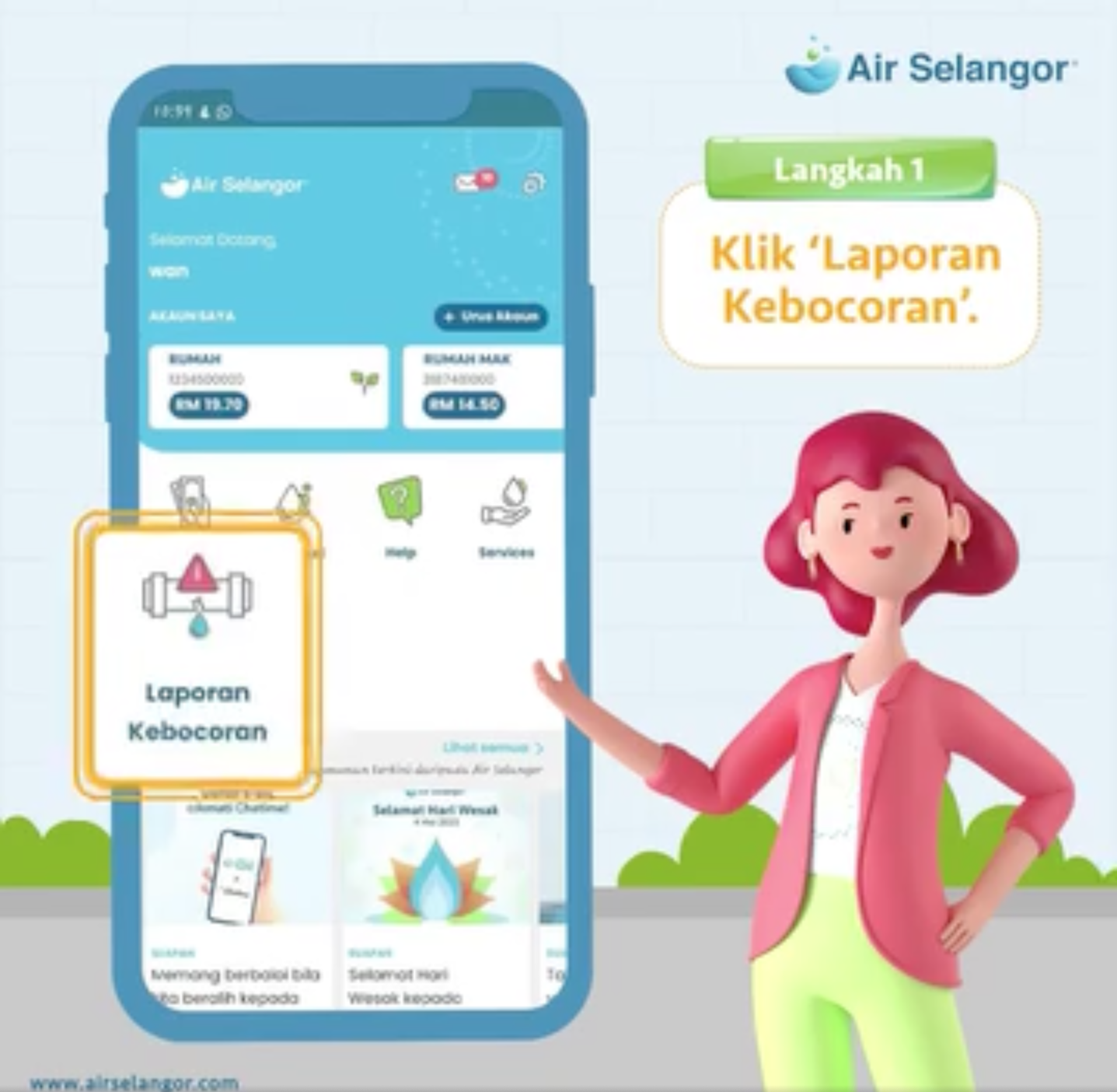 The Air Selangor Water Leak Report Campaign - Win Touch ‘n Go top-up ...
