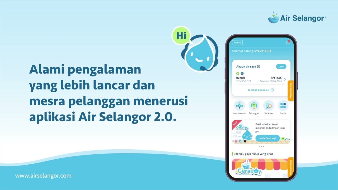 Experience Air Selangor 2.0 app today! - Hydro Hub | Air Selangor